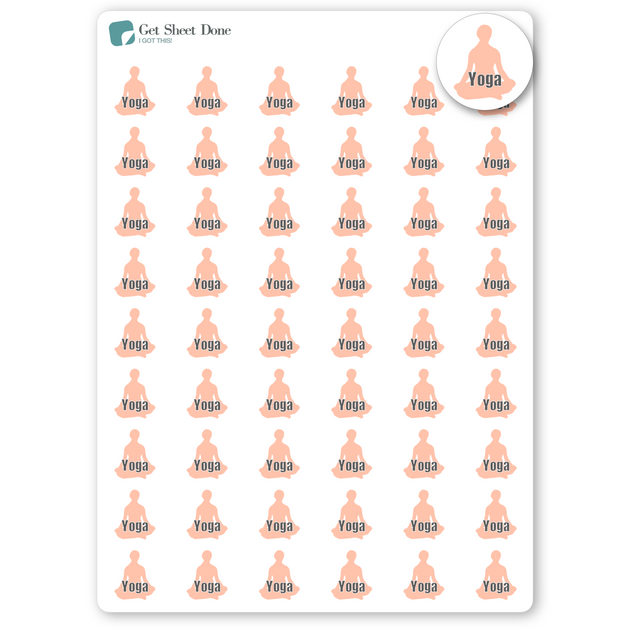 Yoga Planner Stickers - Exercise Stickers - Workout Stickers – Get ...