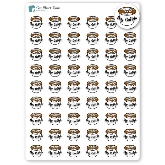 Buy Coffee Planner Stickers - Reorder Coffee Pods Reminder – Get Sheet Done