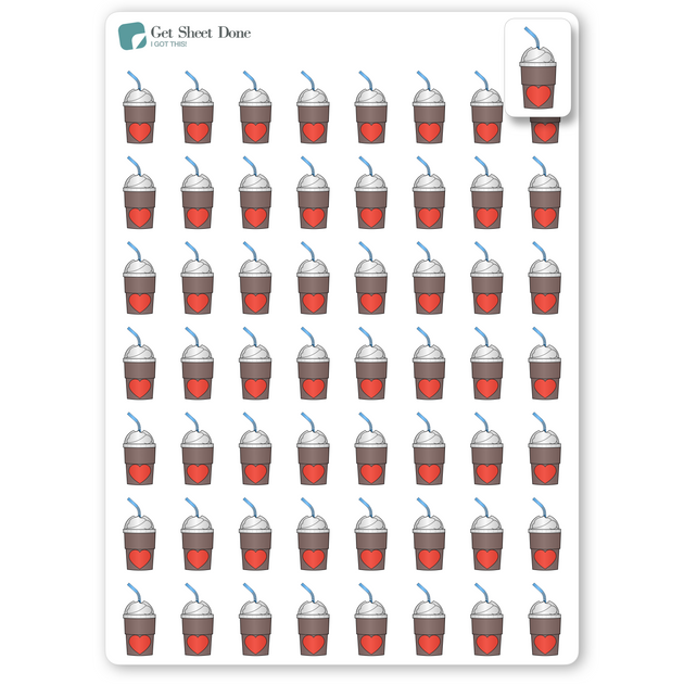 Frappe Stickers - Frappucino Coffee Stickers - Date Stickers – Get ...