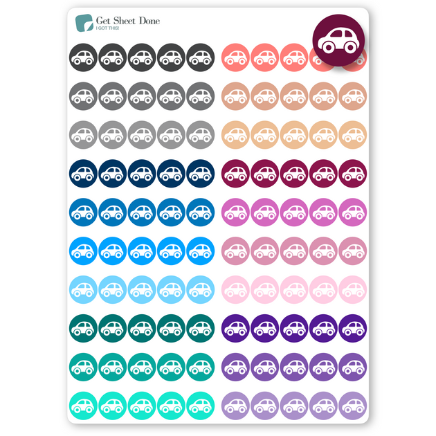 Car Icon Stickers - Car Maintenance Reminder - Chore Stickers – Get ...